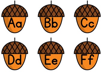 Acorn Bulletin Board Letters Fall Acorns Classroom Décor, Custom Signs ...