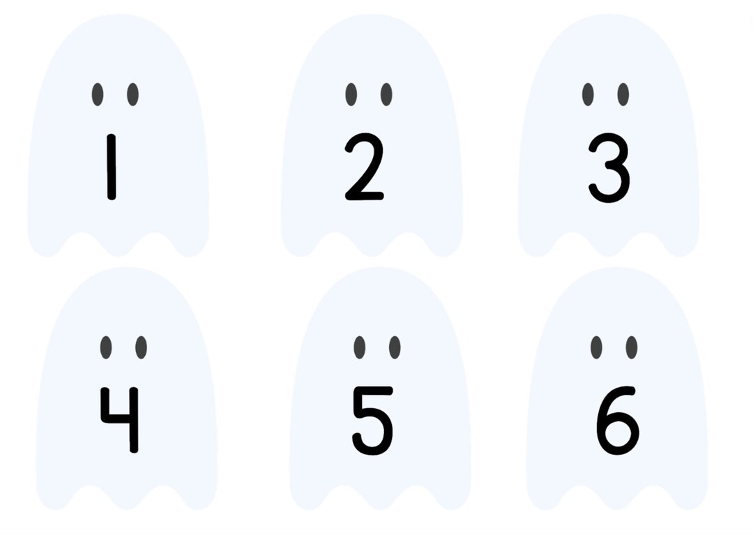 Ghost Numbers 1-100 - Etsy