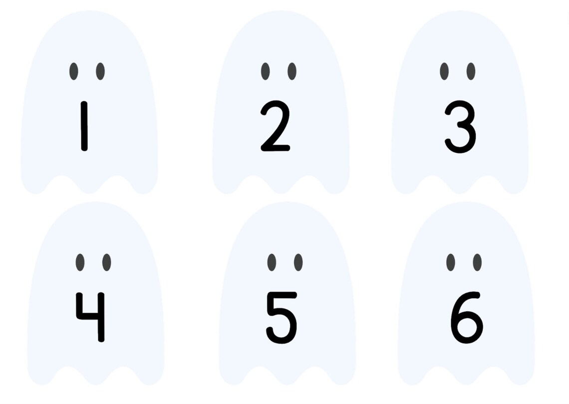 Ghost Numbers 1-100 - Etsy