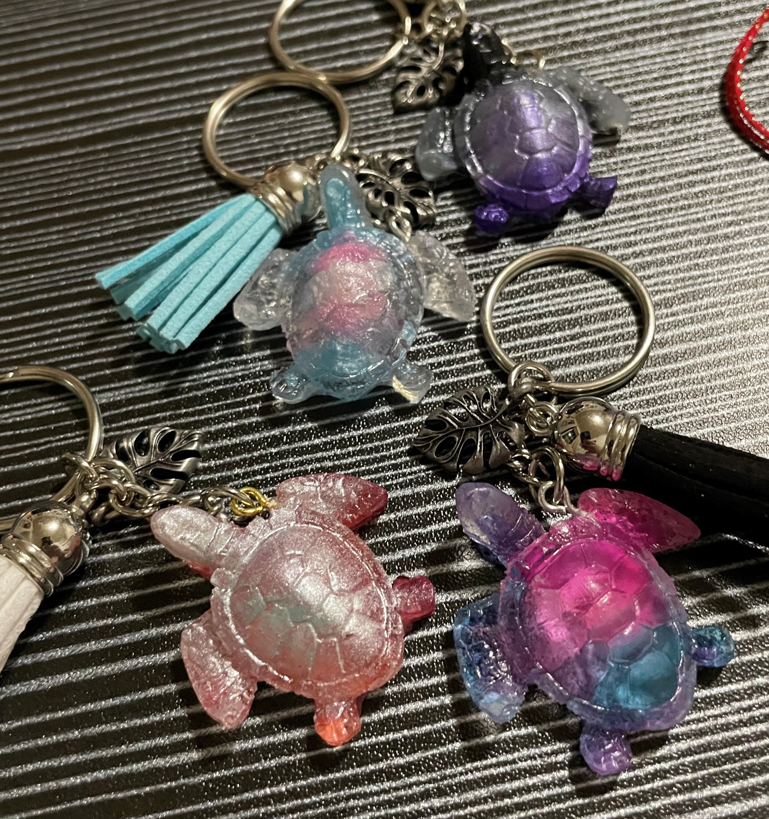 Mini Rainbow Resin Turtles Cute Resin Keychains Turtle - Etsy