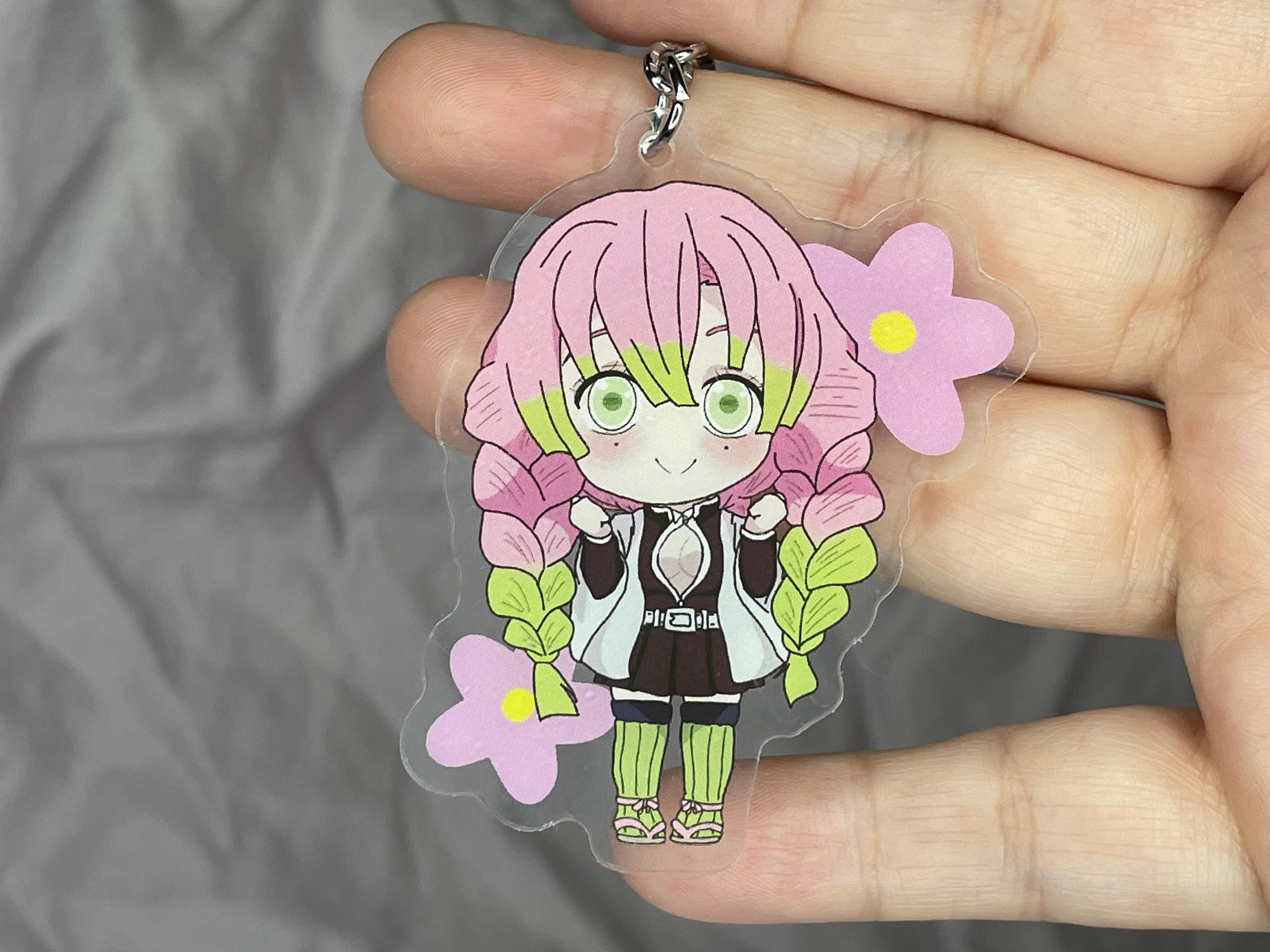 Demon Slayer Acrylic Keychains, Mitsuri Keychain, Obanai Keychain - Etsy