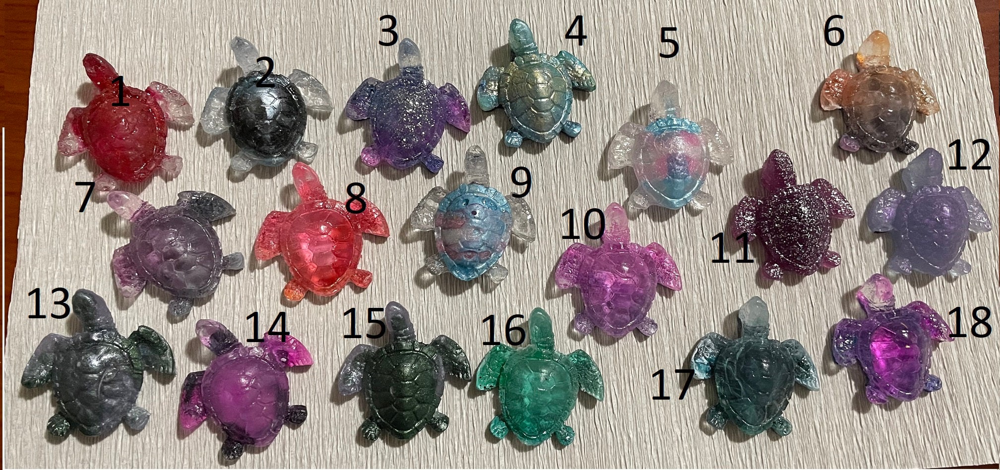 Mini Rainbow Resin Turtles Cute Resin Keychains Turtle - Etsy