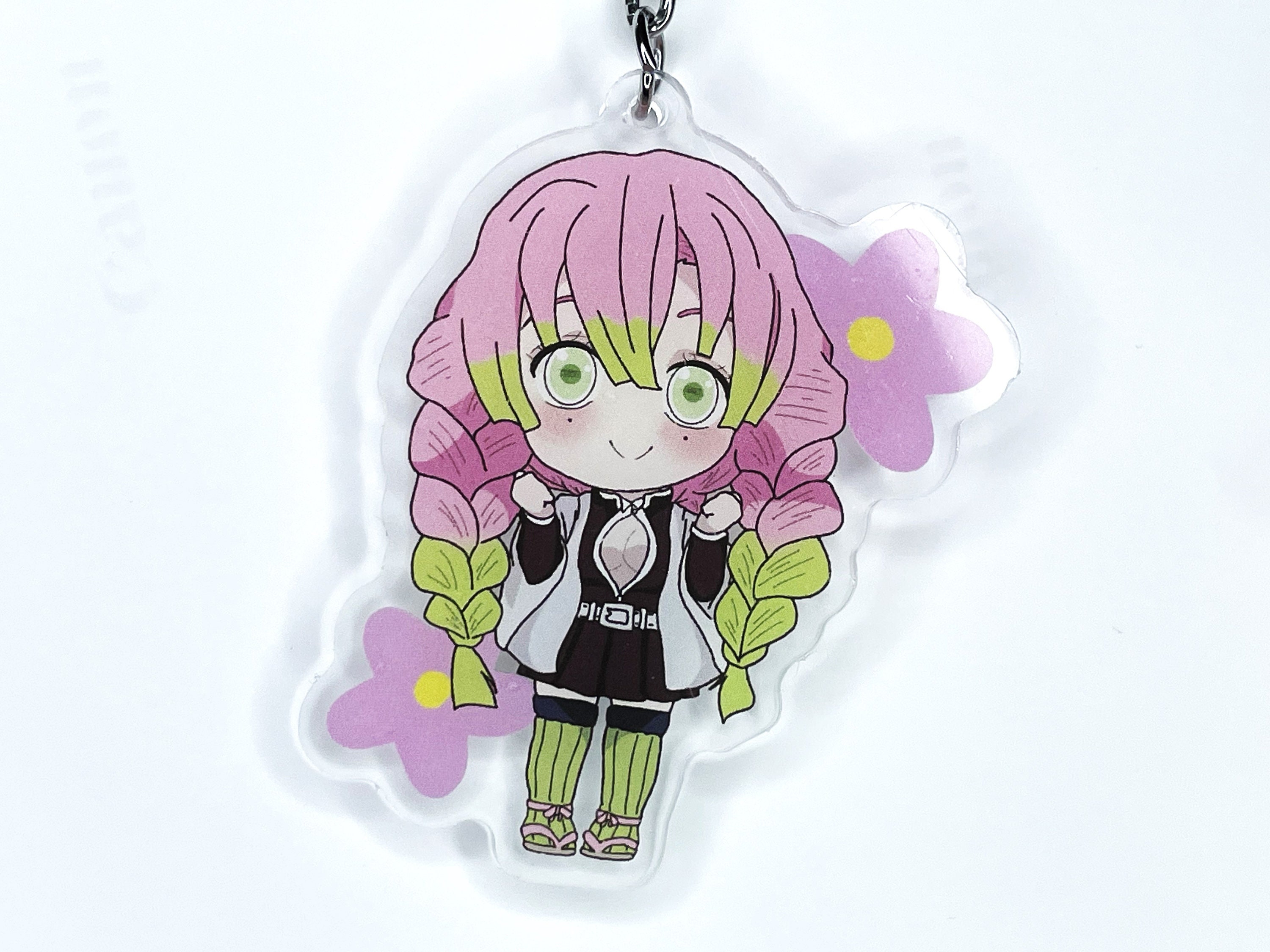 Demon Slayer Acrylic Keychains, Mitsuri Keychain, Obanai Keychain - Etsy