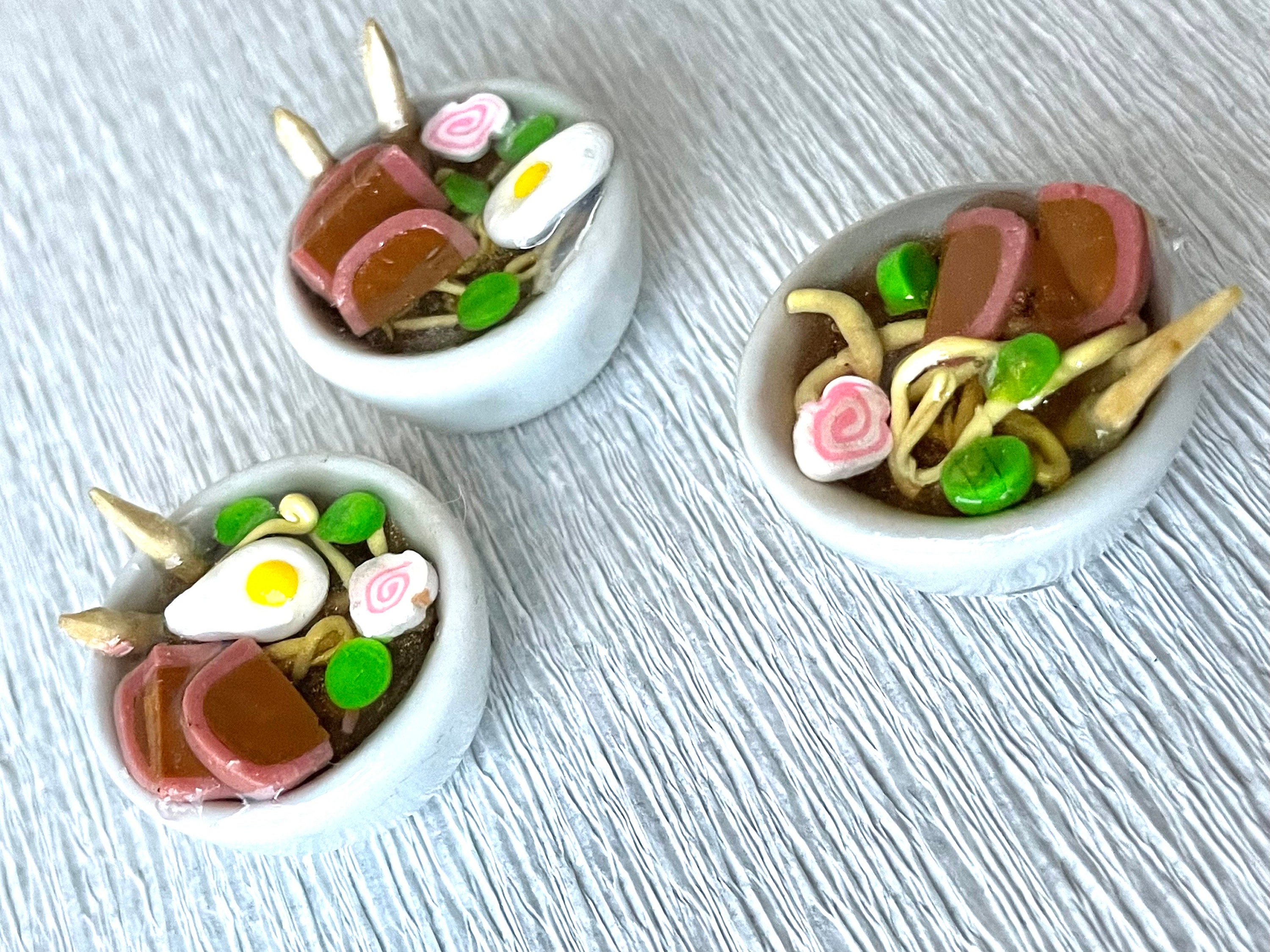 Mini Ramen and Japanese Food Dishes Charms Keychains Realistic Replicas ...