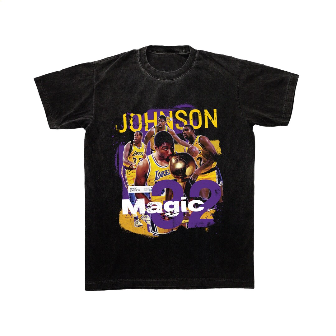 Magic Johnson Bootleg Vintage 90s Basketball Shirt, Showtime Lake Show ...