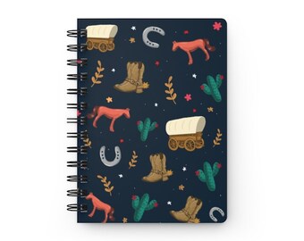 Under the Night Sky Western Themed Spiral Notebook Ruled - Etsy