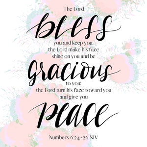 Numbers 6:24-26 Bible Quote Blessing and Favor Prayer - Etsy