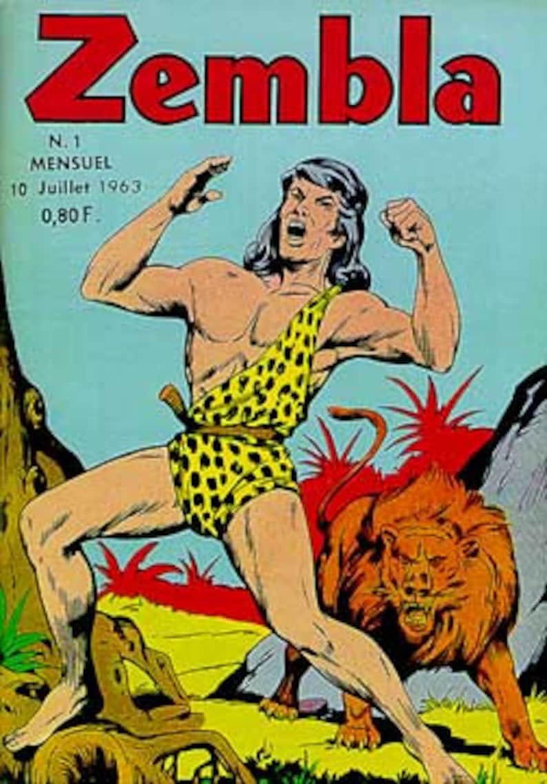 74 BD Bande dessinée française Blek Le Roc Kiwi Zembla vintage Tarzan ...