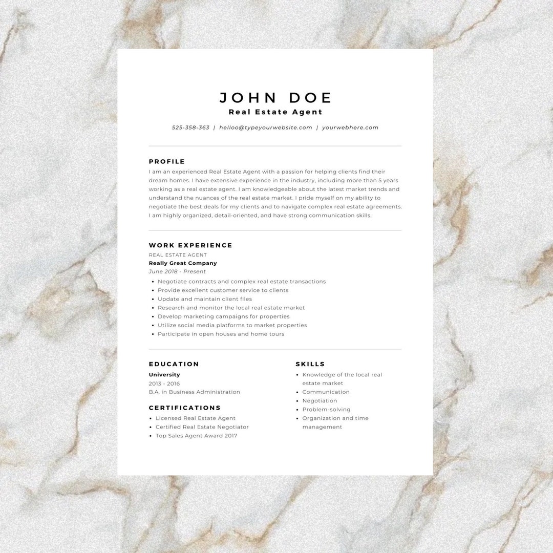 Professional CV Template Customizable Resume Design on Canva ...