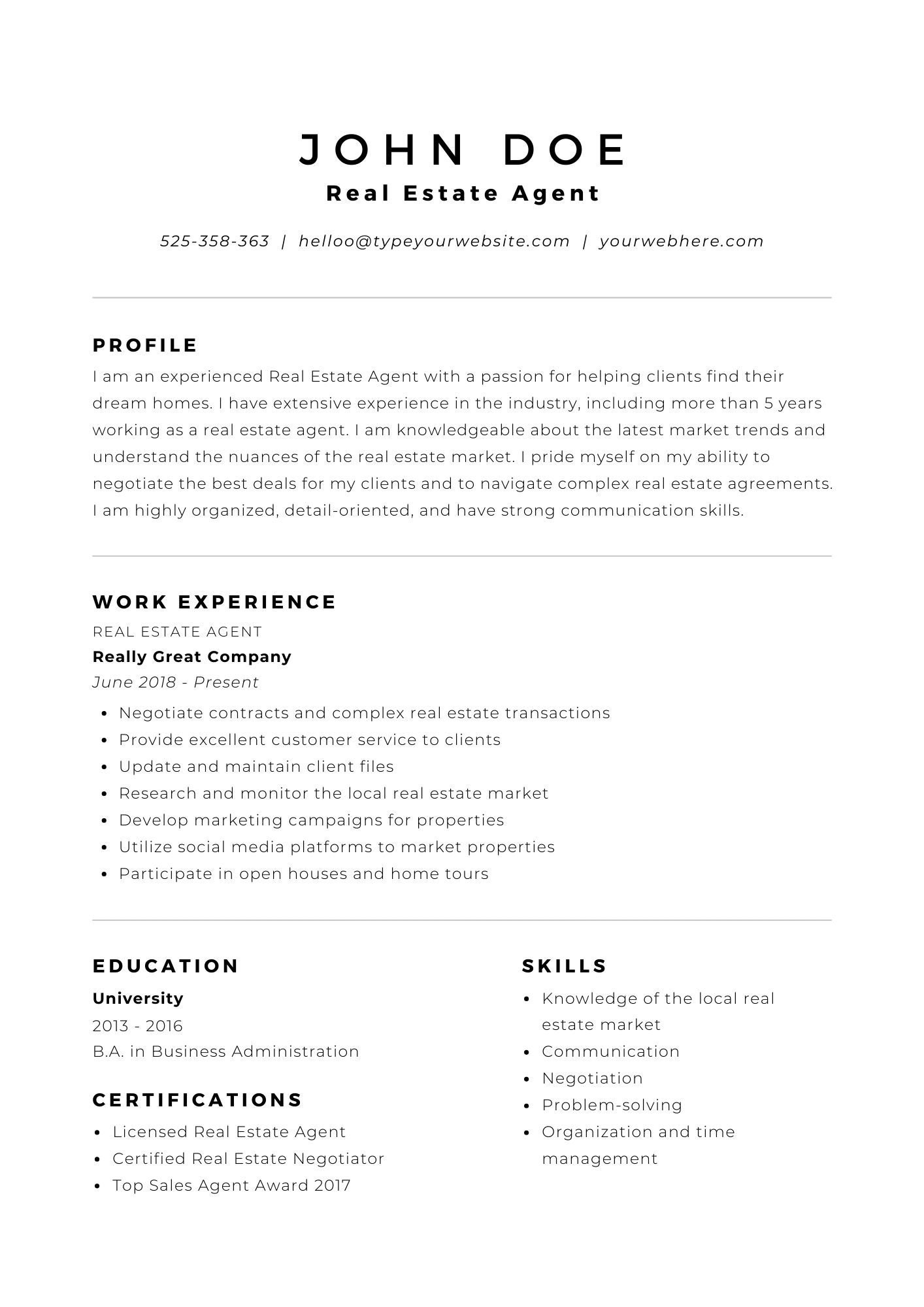 Professional CV Template Customizable Resume Design on Canva ...