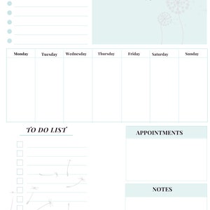Weekly Planner, Instant Download, to Do List Printable, Productivity ...