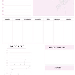 Weekly Planner, Instant Download, to Do List Printable, Productivity ...