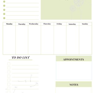Weekly Planner, Instant Download, to Do List Printable, Productivity ...