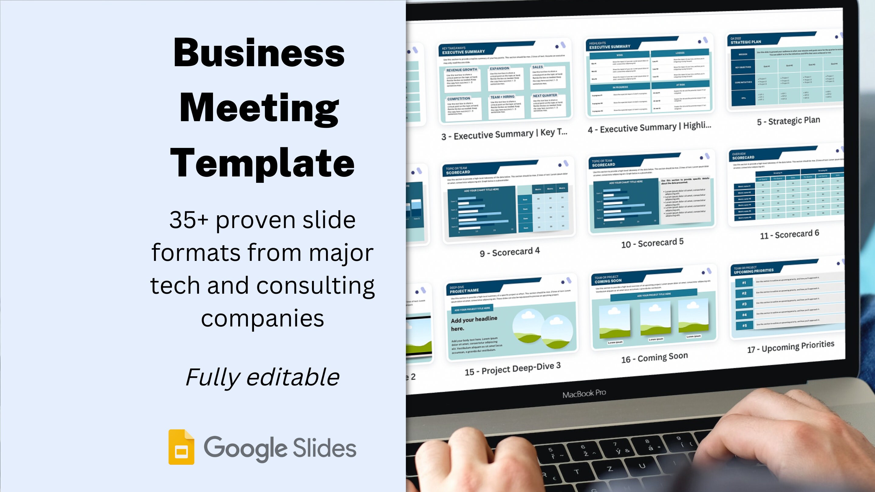 Business Meeting Template; Executive Meeting Presentation Templates, 35 ...