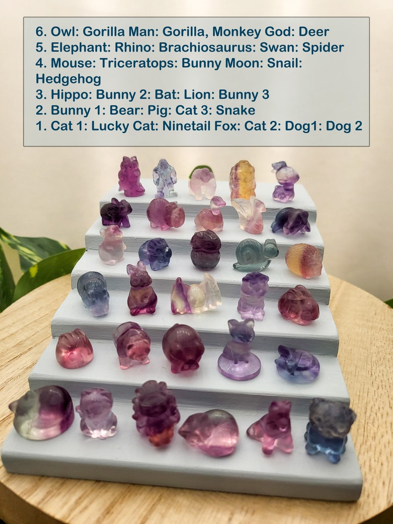 Mini Fluorite Carving - Animals - Etsy