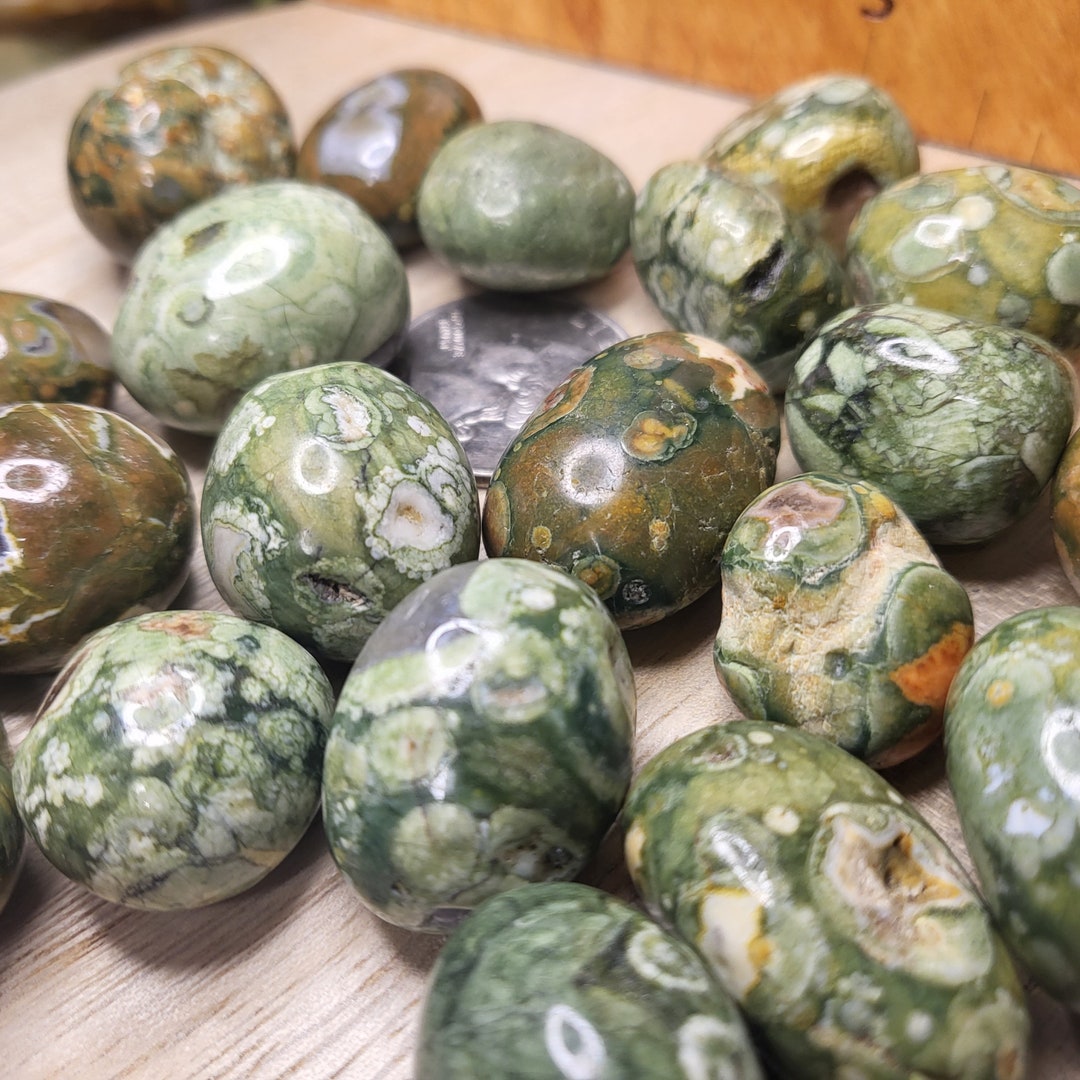 Rainforest Jasper Tumbled Stones- Tumbles - Pocket Crystals - Etsy
