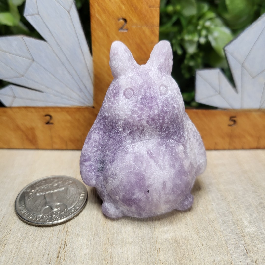 Totoro Lepidolite Crystal Carving - Etsy
