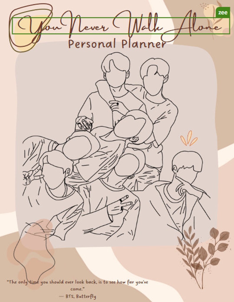 BTS/ARMY Minimalistic Goodnotes Digital Planner Undated iPad Digital ...
