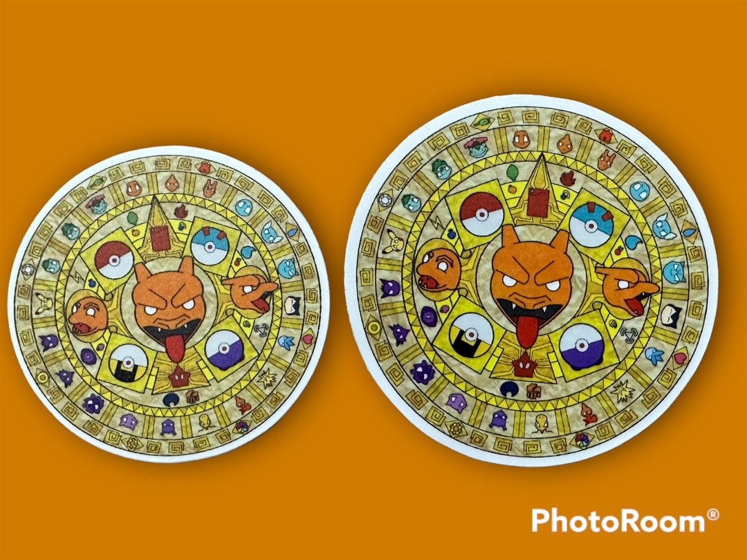 Pokemon Themed Mayan Calendar Sticker - Etsy