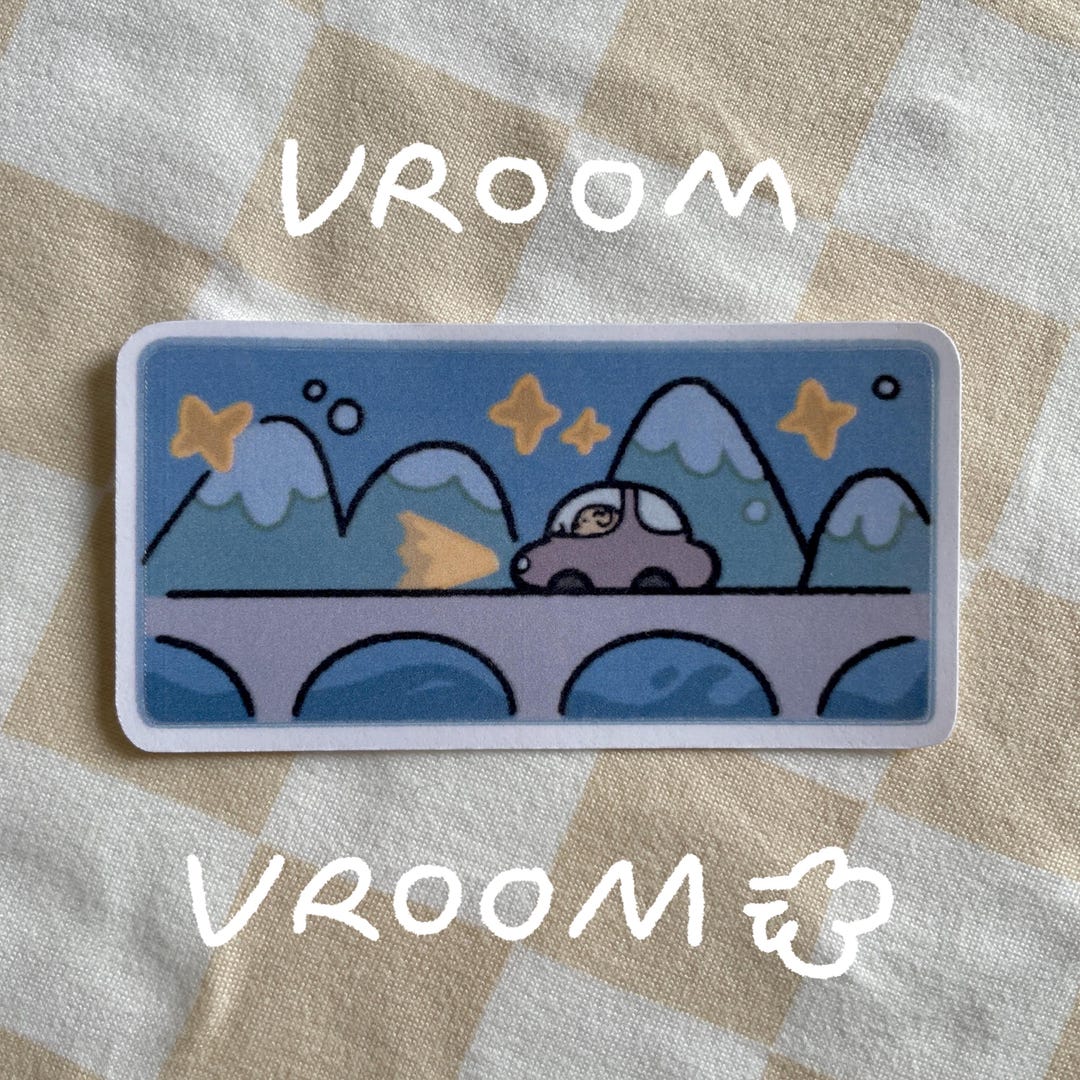 Nighttime Ride Sticker - Etsy