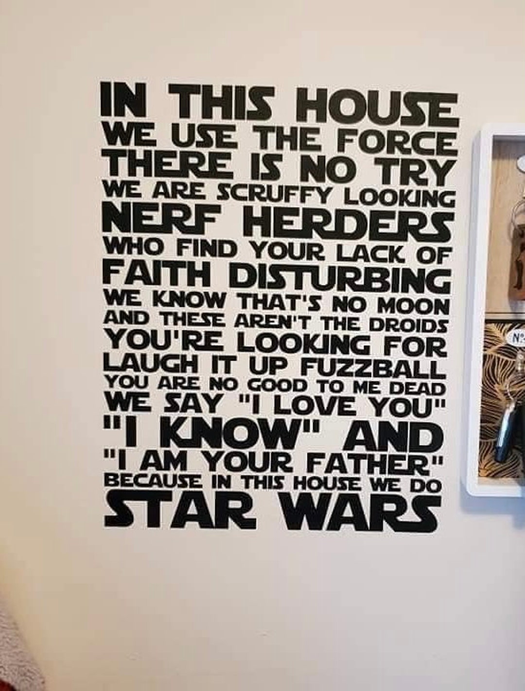 Star Wars Entry Sticker - Etsy