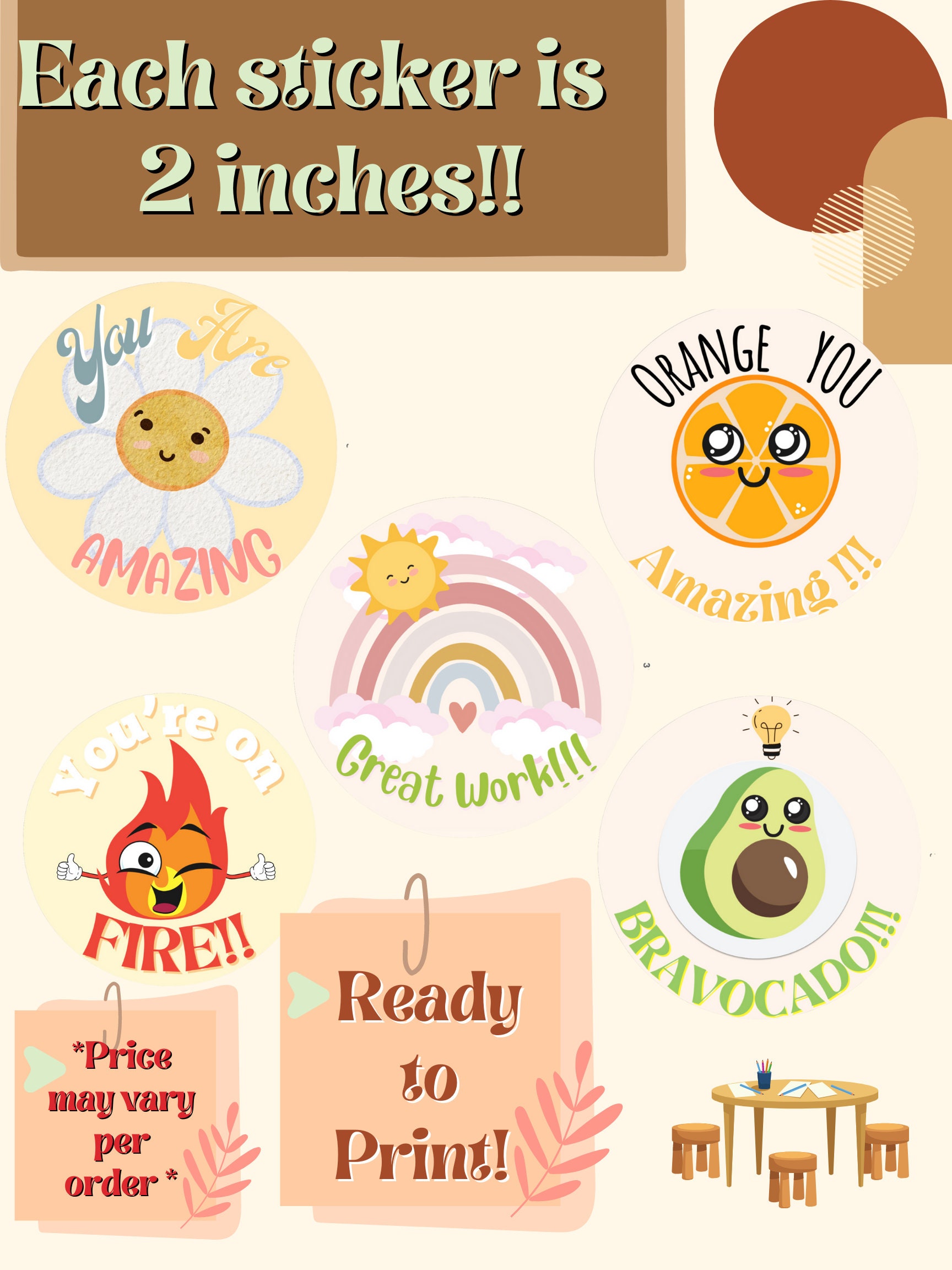 Custom School Stickers Digital// Printable Stickers - Etsy