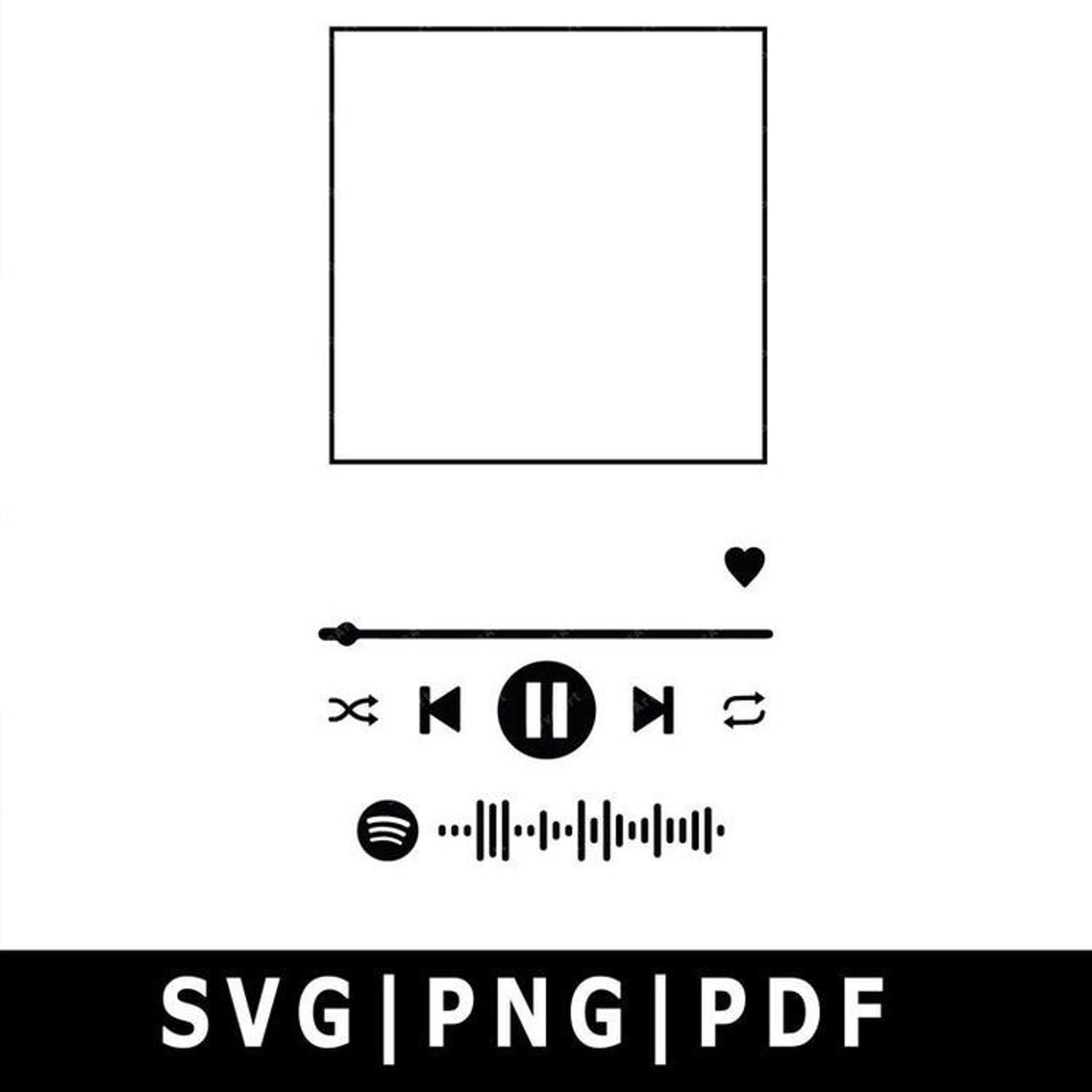 Music Player SVG PNG PDF Spotify Music Player Custom Song - Etsy