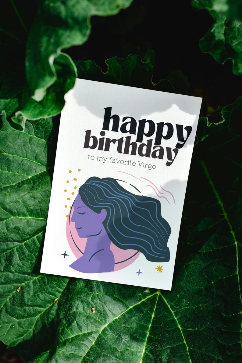 Digital Zodiac Sign Birthday Card Sets With an Envelope Template - Etsy