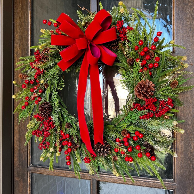 Red Berries Wreath - Etsy