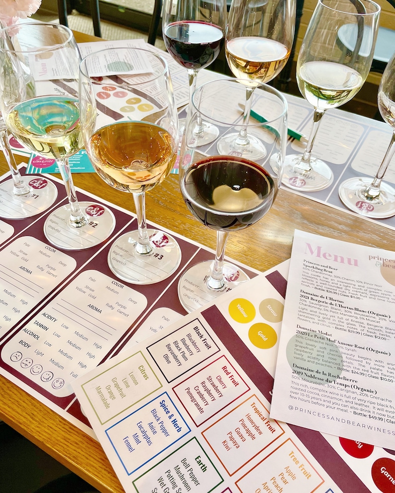 Custom Wine Tasting Placemat - Etsy
