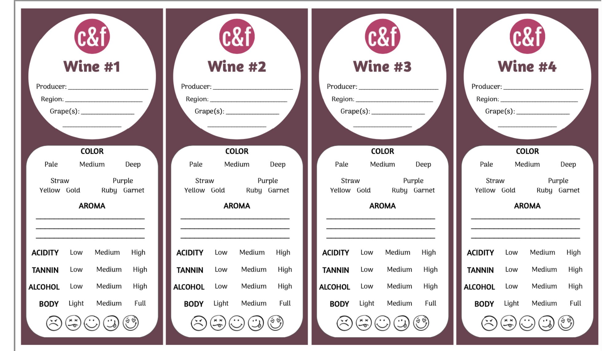 Custom Wine Tasting Placemat - Etsy
