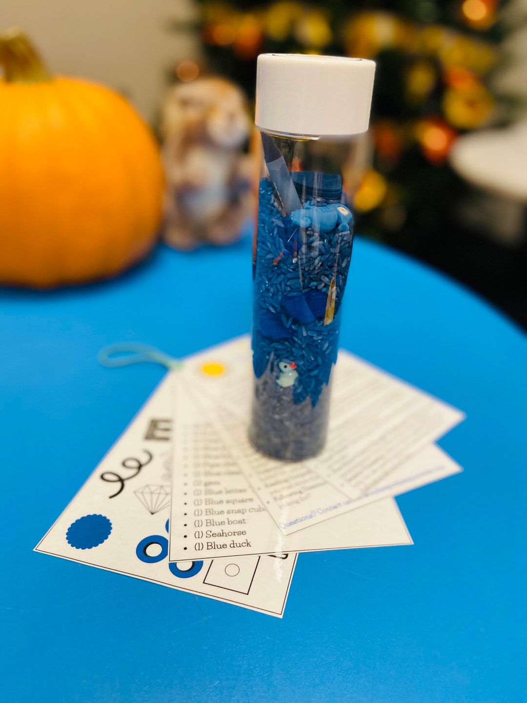 On the Spot Education Ispy Sensory Bottle- Sensory Play, Learning Tool ...