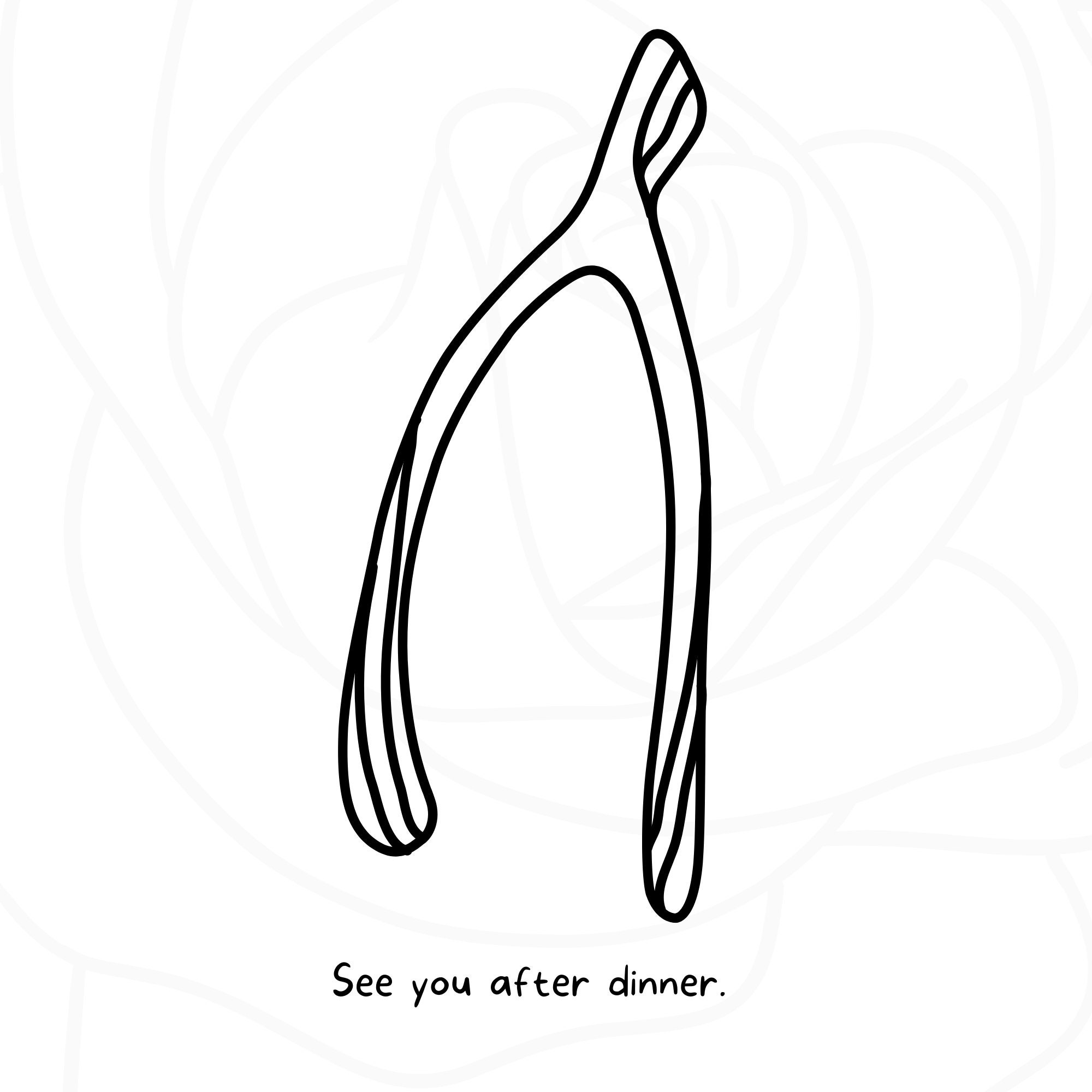 Wishbone Art Digital Download, Thanksgiving Traditions, Thanksgiving ...