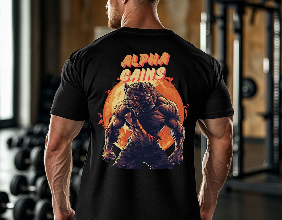 Alpha Gains Werewolf Gym T-shirt: Fierce Fitness Tee - Etsy