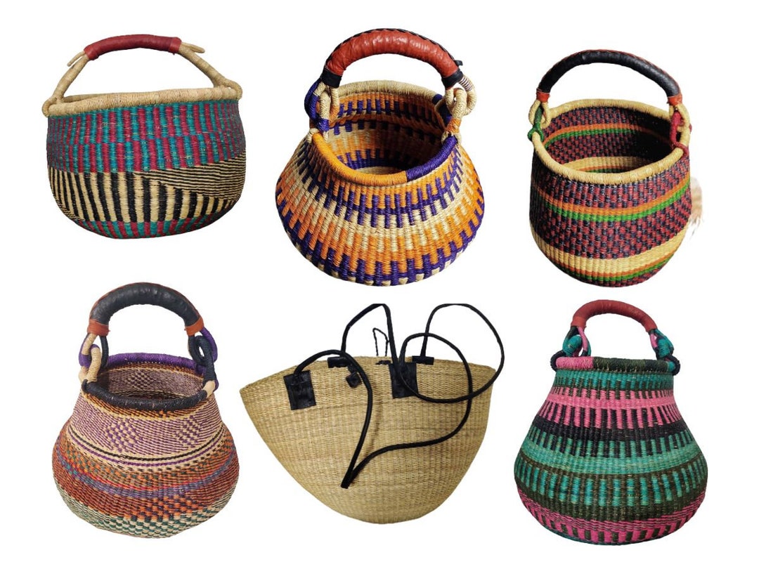 Handwoven Bolga Pot Basket Eco-friendly & Stylish Storage plants, Toys ...