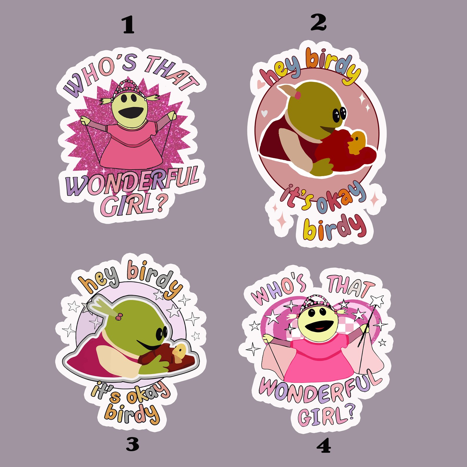 Nanalan Stickers, Who's That Wonderful Girl Sticker, Nanalan Meme ...