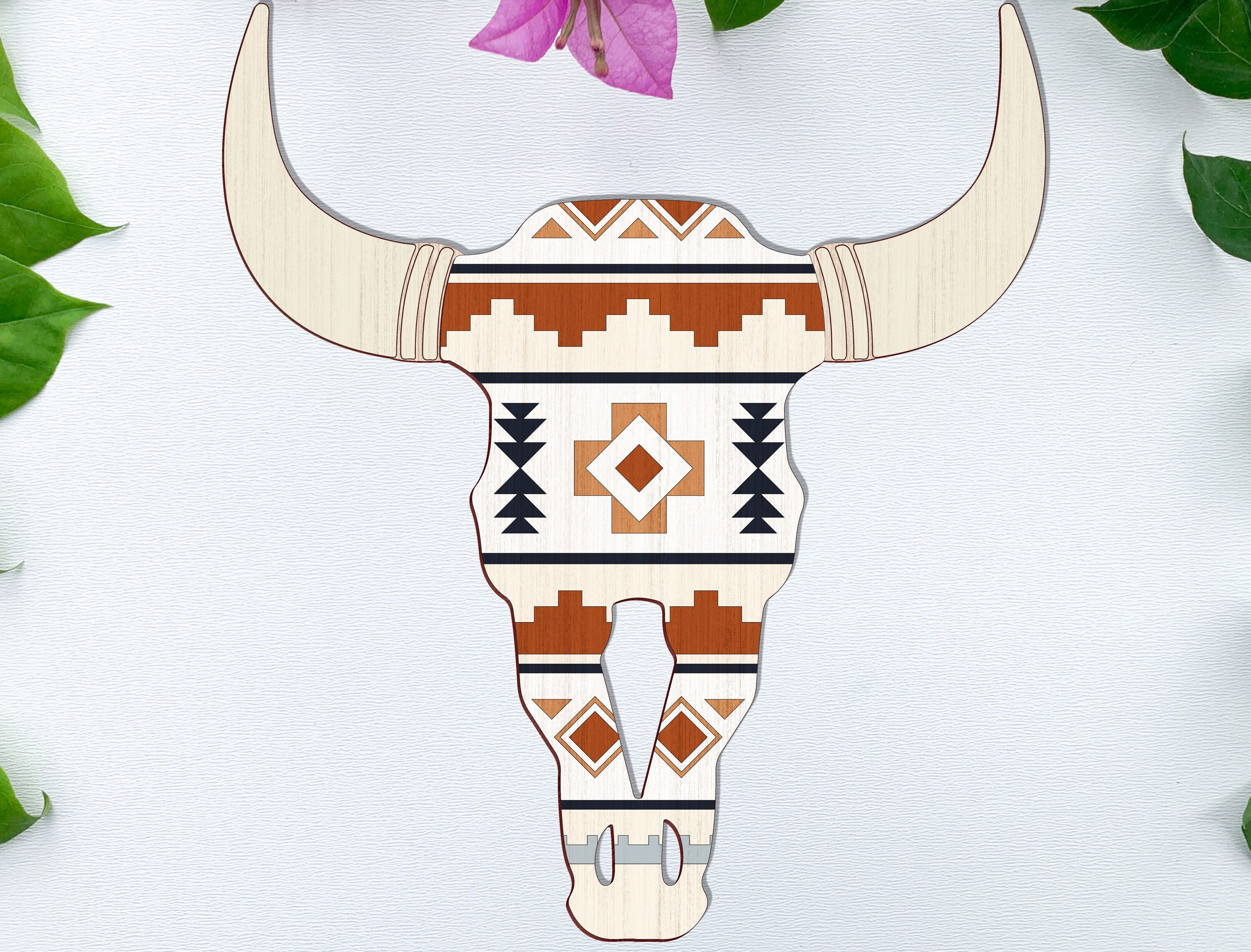 Aztec Bull Skull Sign SVG, Bull Skull Wood Sign Svg, Door Sign Svg ...