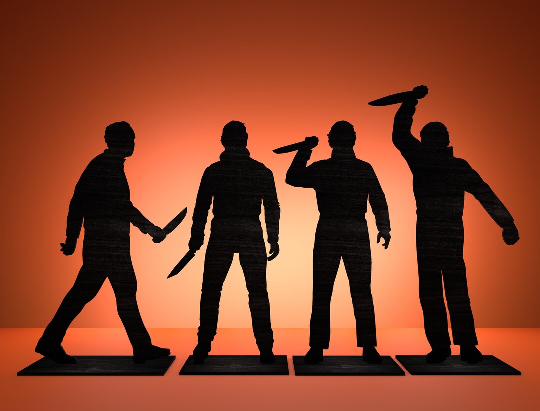 Horror Characters Standing Decor Laser Cut Svg, Horror Sign Laser Cut ...