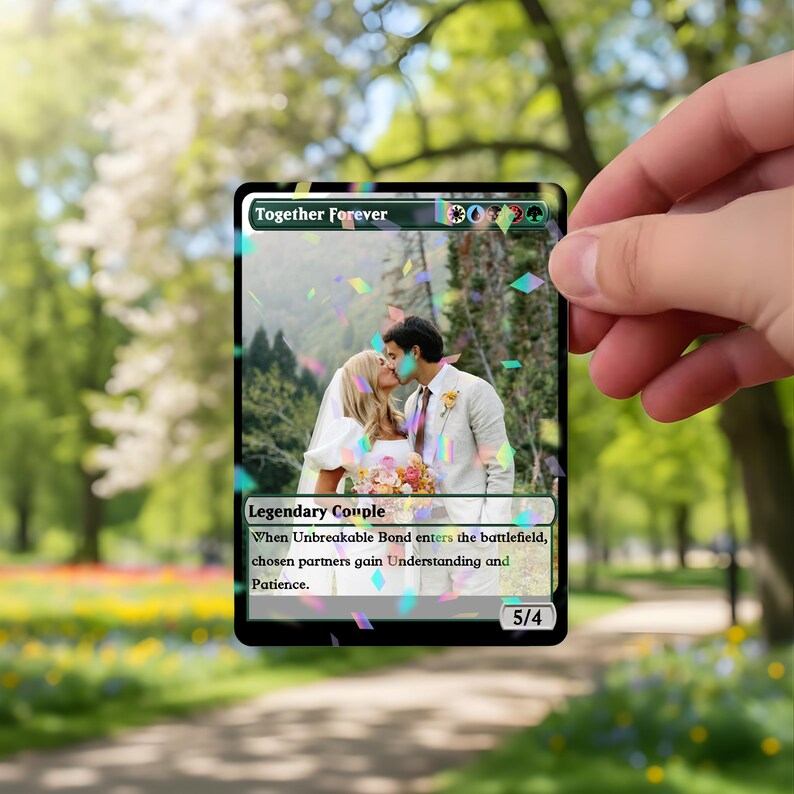 Custom Wedding Keepsake, Personalized Magic Card for Couples, Romantic ...
