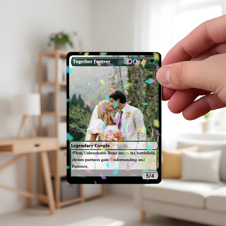 Custom Wedding Keepsake, Personalized Magic Card for Couples, Romantic ...
