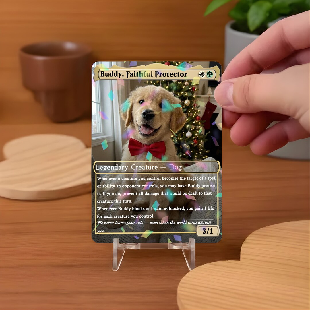 Custom Pet Trading Card | Personalized Dog Gift | Memorial Presents ...
