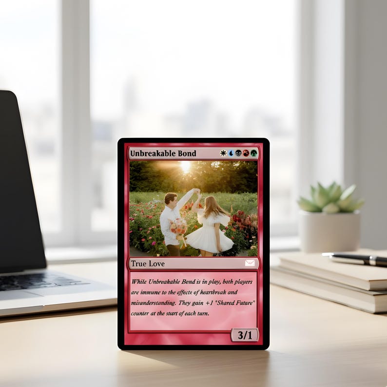 Personalized MTG Style Couple Card | Custom Photo Magic the Gathering Keepsake | Valentine Gift ...