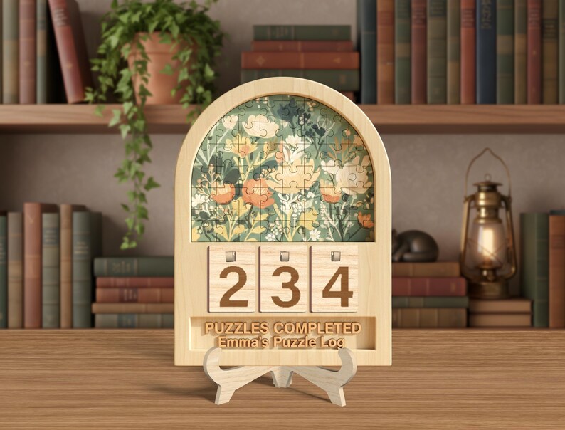 Puzzle Tracker Sign Board, Record and Collect Completed Jigsaw Puzzle ...