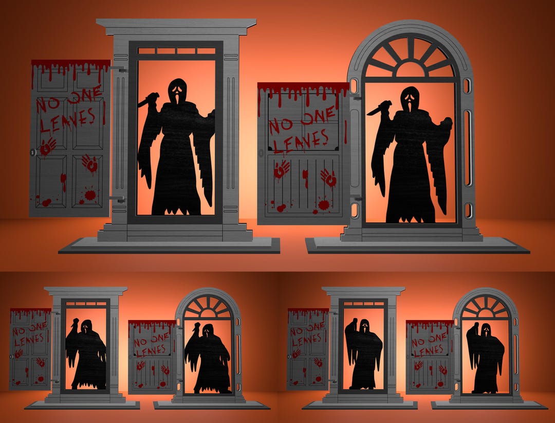 Horror Characters Sign Svg ,horror Standing Laser Cut Svg, Halloween ...