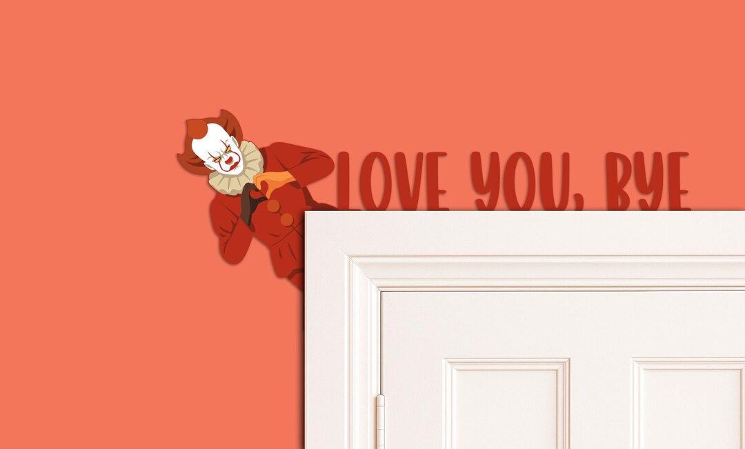 Horror Icons Heart Hands Door Corner Sign – Funny “love You, Bye ...