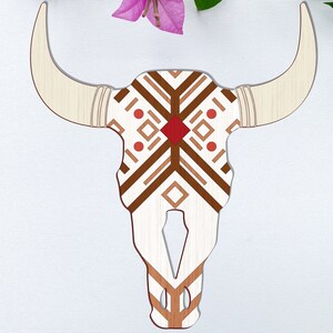 Aztec Bull Skull Sign SVG, Bull Skull Wood Sign Svg, Door Sign Svg ...
