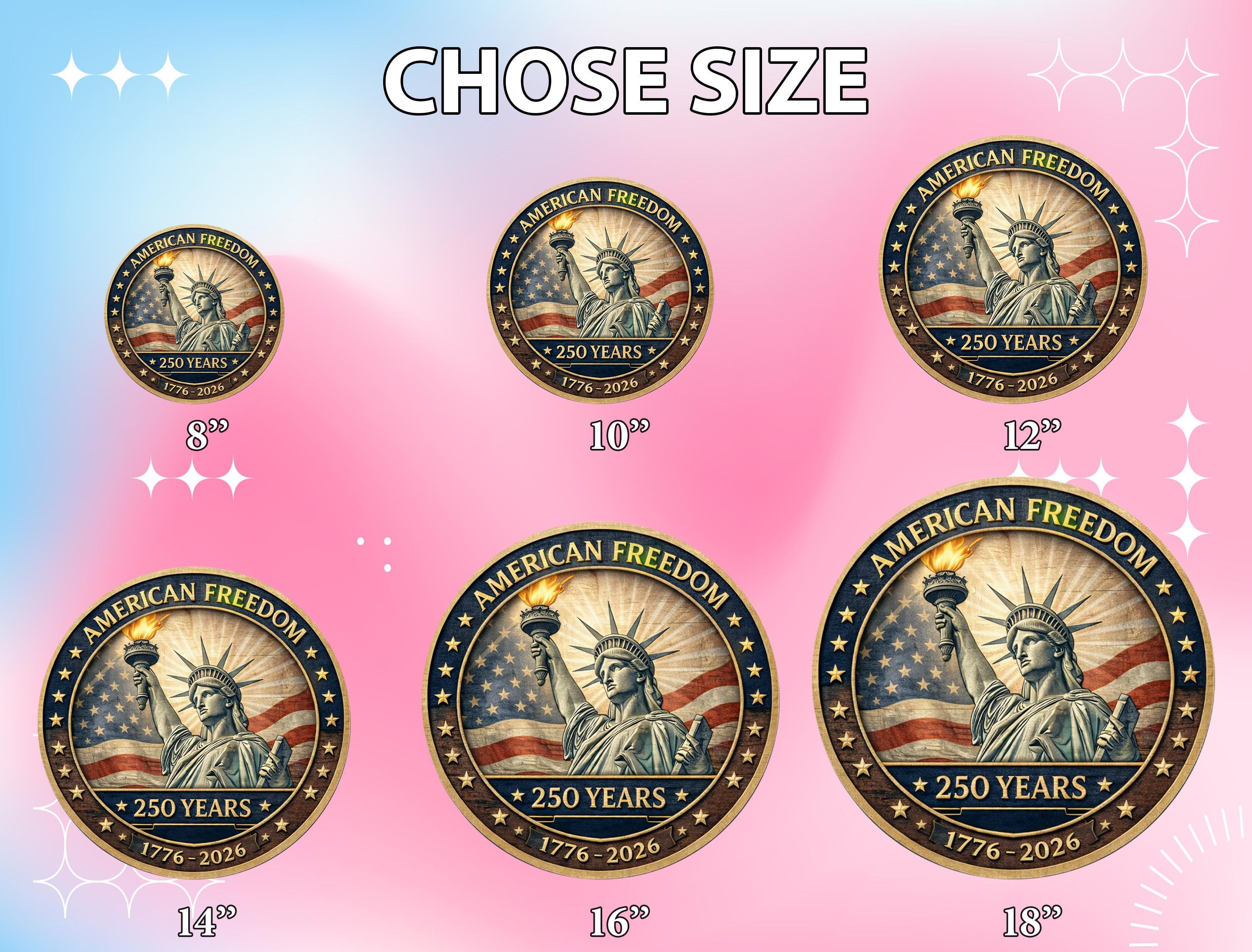 American Freedom 250th Anniversary Door Sign, Statue of Liberty ...