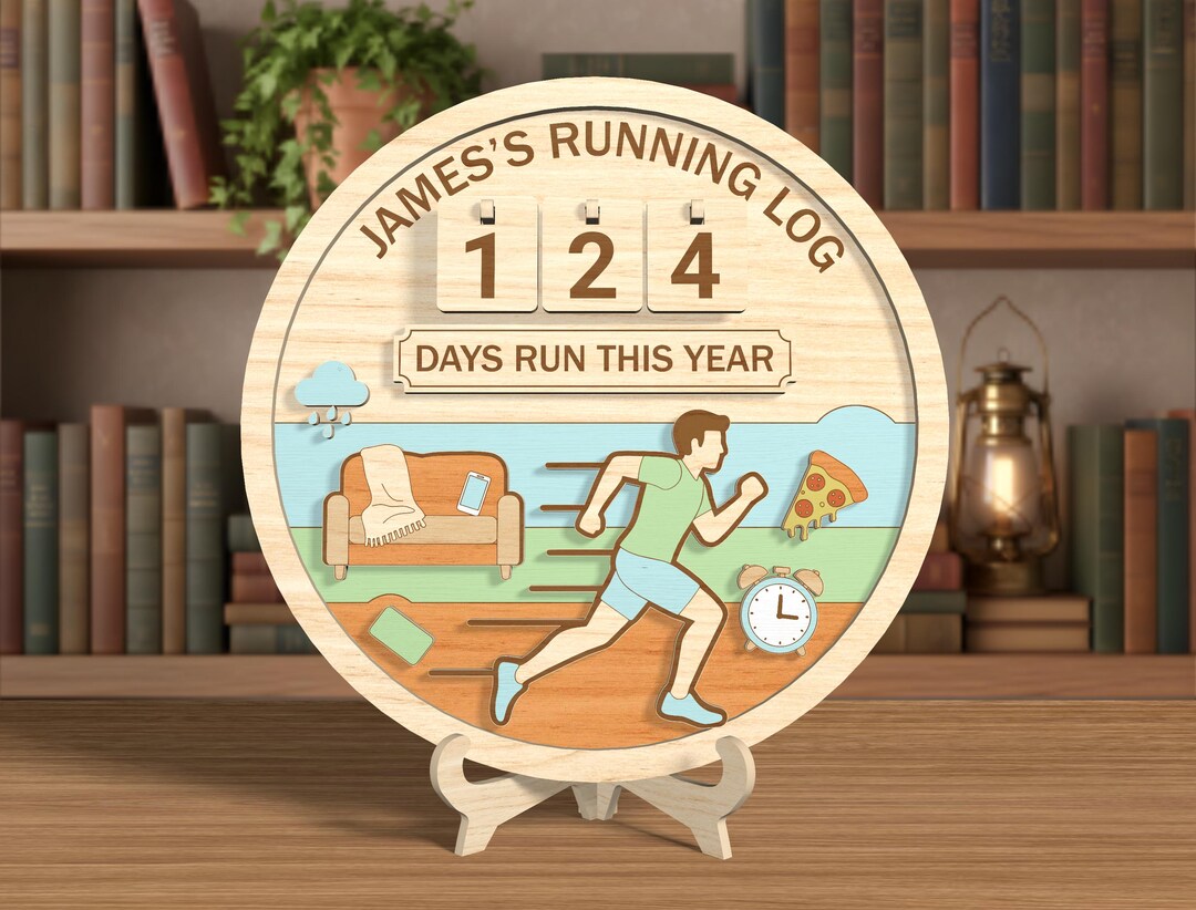 Personalized Running Days Tracker, Funny Motivation Run Log, Custom ...