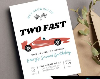 Rc Car Birthday Invitation - Etsy