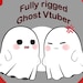 Customizable Ghost Vtuber - LIVE2D | Model/avatar | Premade | Ready to ...